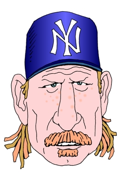 Randy Johnson caricature, the Big Unit, New York Yankees baseball star ...