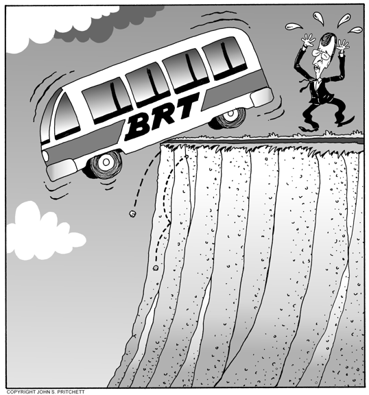 Jeremy Harris cartoon, Honolulu Bus Rapid Transit, BRT, teeters on the ...