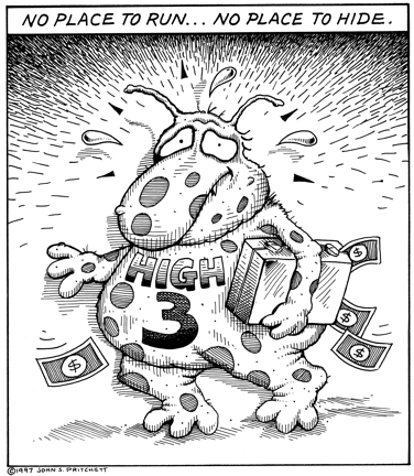 High-3 cartoon, conspicuous manipulation of public sector retirement ...