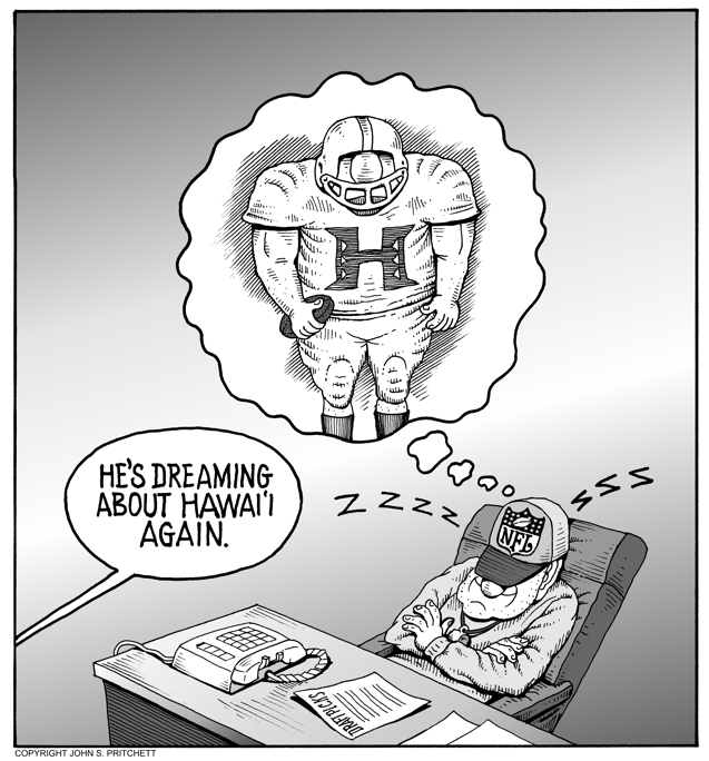 Hawaii sports cartoon, National Football League drafts record number of ...