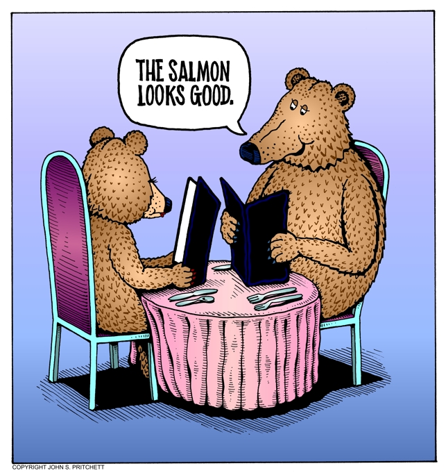 Bears dining cartoon, food service cartoon, restaurant cartoon, bears ...
