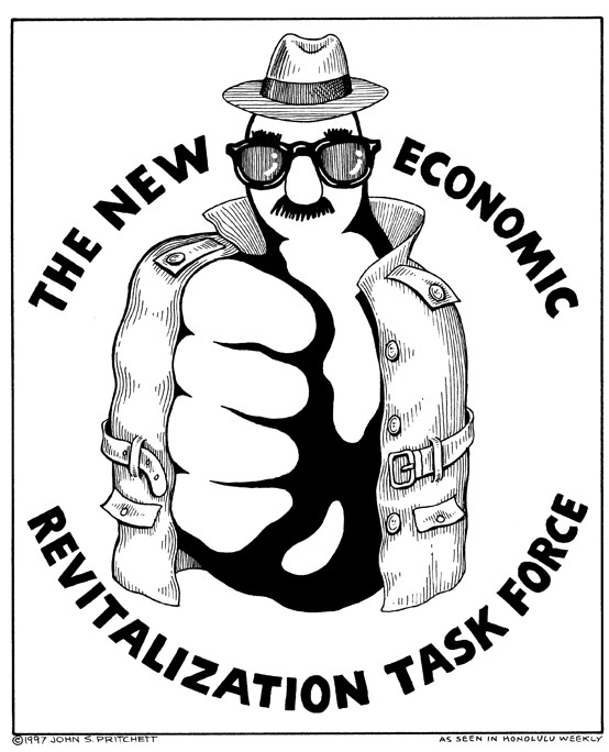 Economic Revitalization Task Force cartoon, Hawaii Governor Ben ...