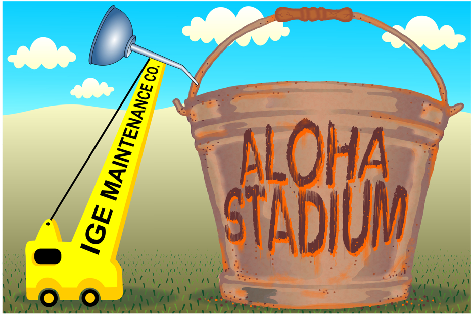 Aloha Stadium cartoon, Hawaii Governor David Ige proposes repair and ...