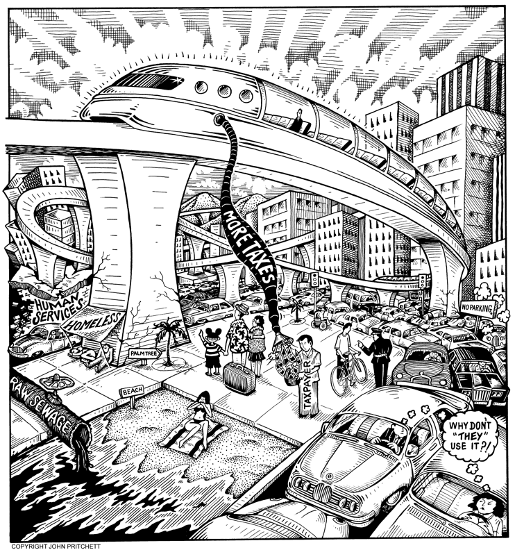 Mass Transit illustration, rail transit cartoon, public transportation ...